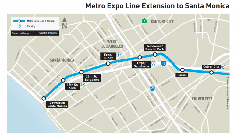 Los Angeles Metro Map Expo Line - United States Map