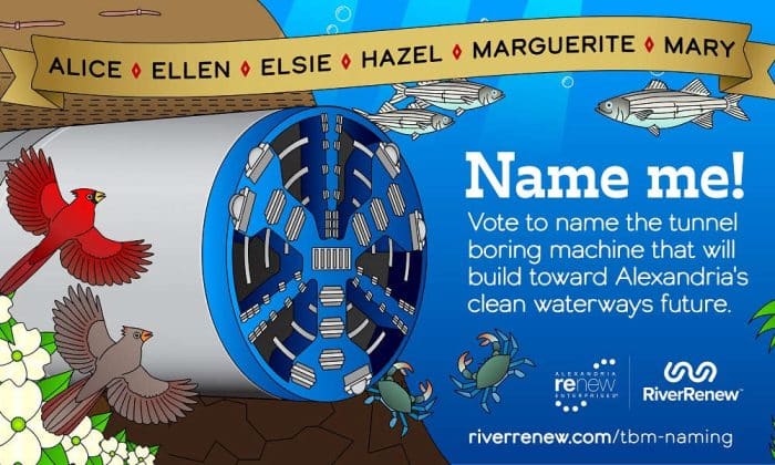 AlexRenew Announces RiverRenew TBM Naming Campaign