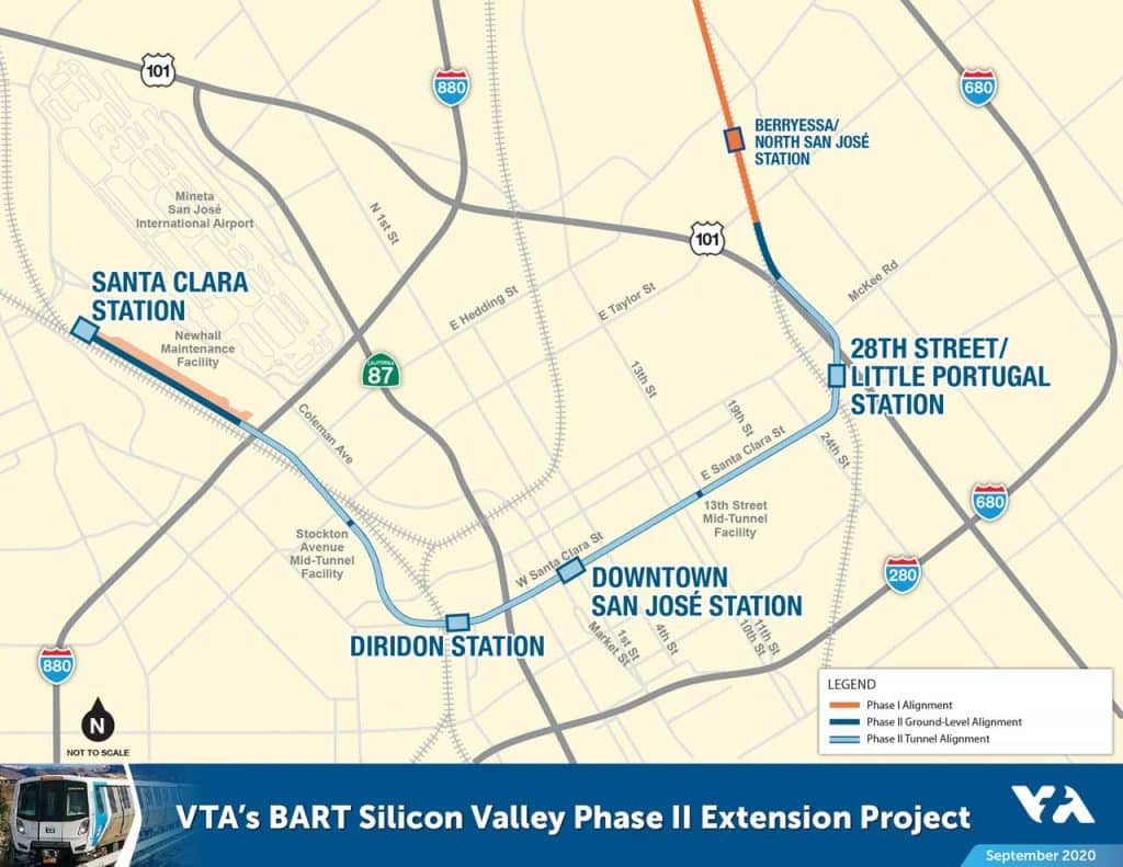 VTA Considering BART Silicon Valley Phase II Contract Changes