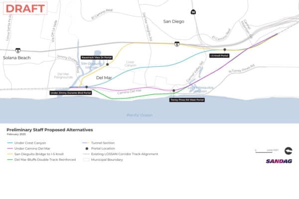 SANDAG Releases Report on LOSSAN Rail Realignment